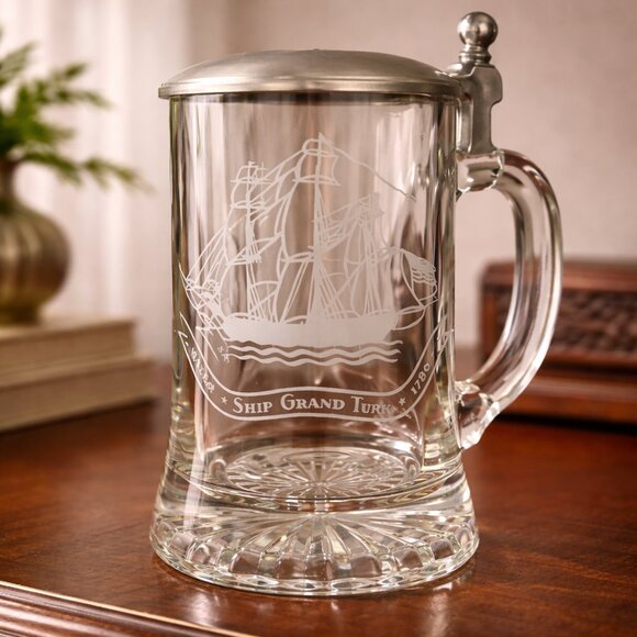 ALWE | Dining | Alwe German Crystal Beer Stein With Pewter Lid Nautical ...